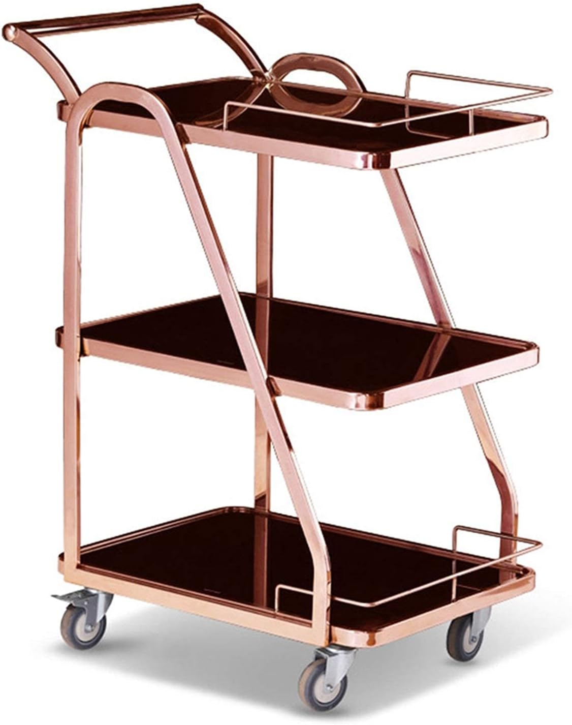 Amazon.com - Serving Cart Tray Metal Rolling Serving Cart Hotel Wine ...