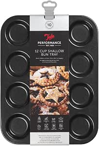 Tala Performance 12 Cup Shallow Bun Tin, Professional Gauge Carbon ...