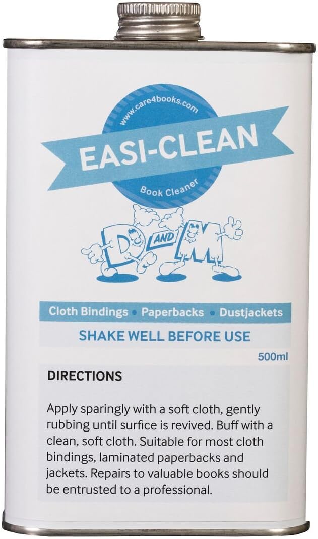 Easi-Clean BOOK CLEANER 500ml tin for cloth book covers and paperbacks ...