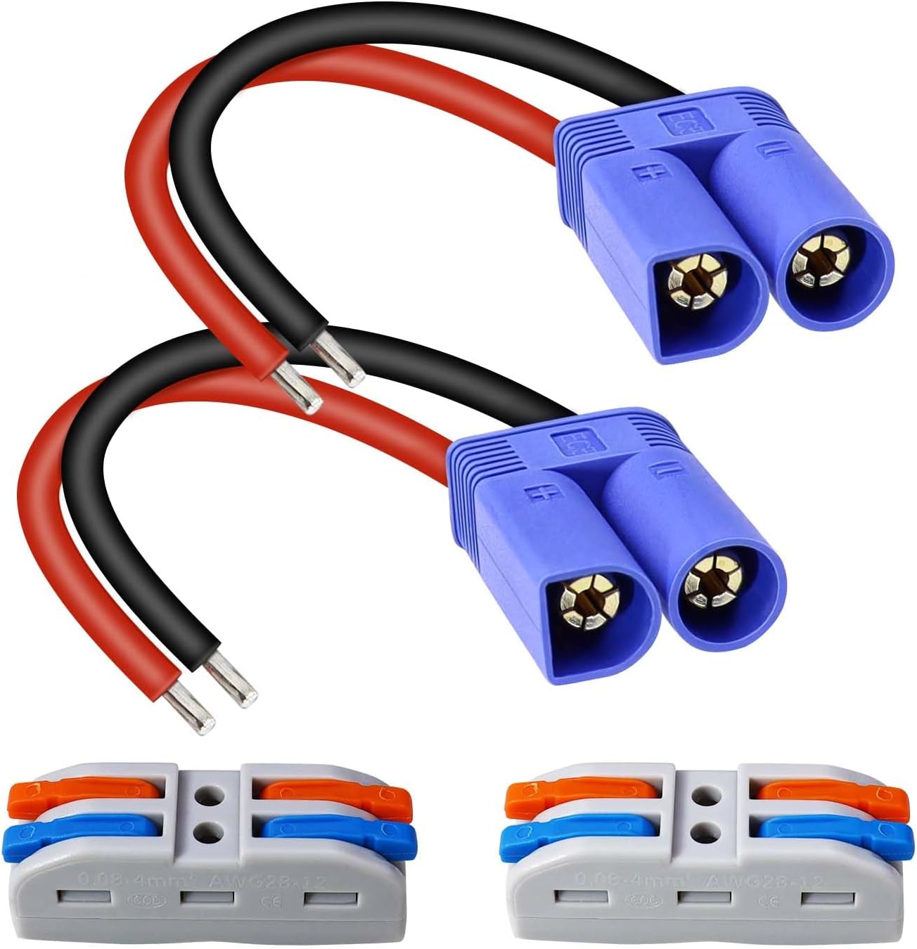 Amazon.com: GINTOOYUN EC5 Female Banana Connector with 10awg Silicone ...