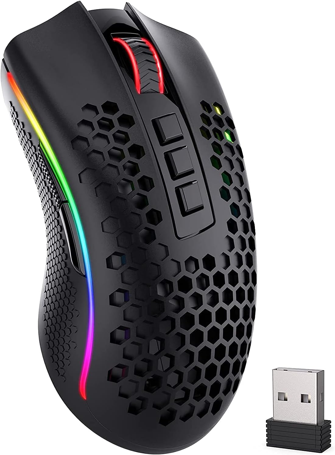 Mouse Gamer Fallen Pantera Pro Wireless Sem Fio Branco Com Led Rgb ...