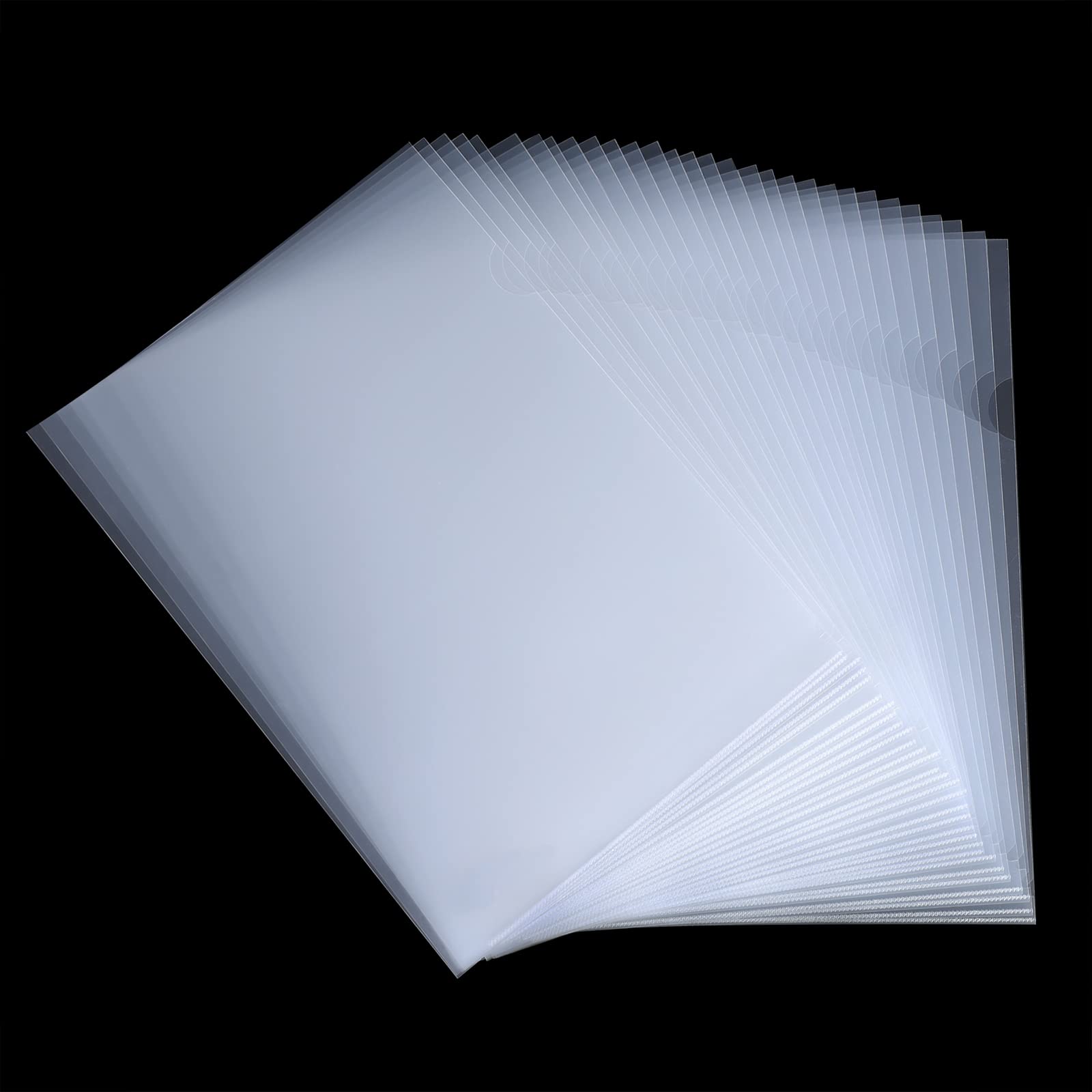 Hotyin 30Pcs A4 Cut Flush Folders, Plastic Clear Document Folders, Top ...