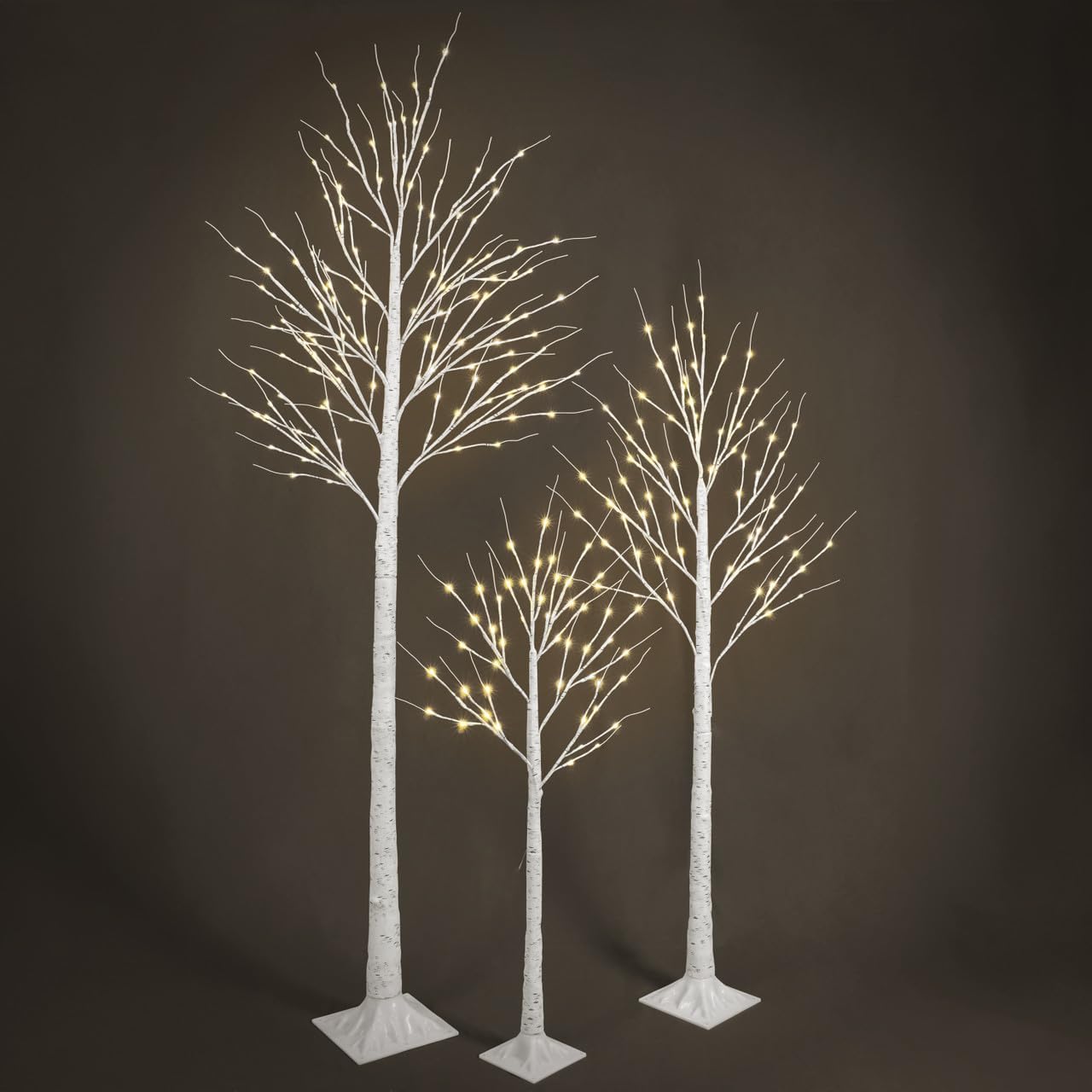 Amazon.com: LinkRomat LED Lighted Christmas Tree, 3-Pieces Artificial ...