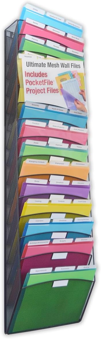 Amazon.com : Ultimate Office 8 Section High Capacity Black Wire Mesh ...