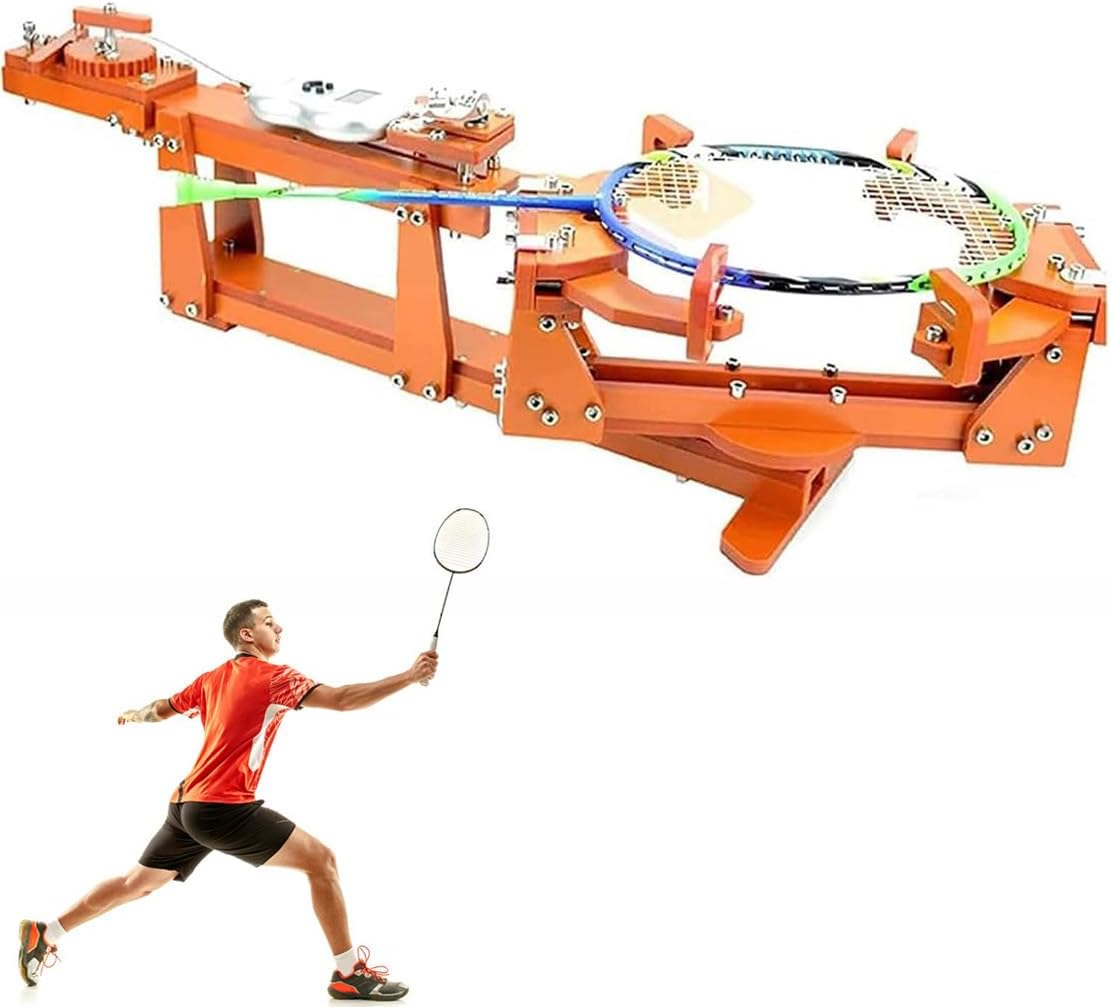 Amazon.com : Badminton Racket String Machine,6-Point Fixed 60lb Winch ...
