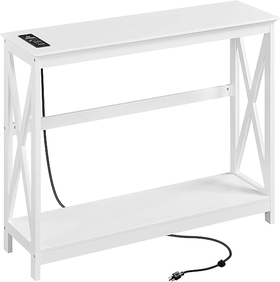 Amazon.com: Topeakmart Console Table with Power Outlets and USB Ports ...