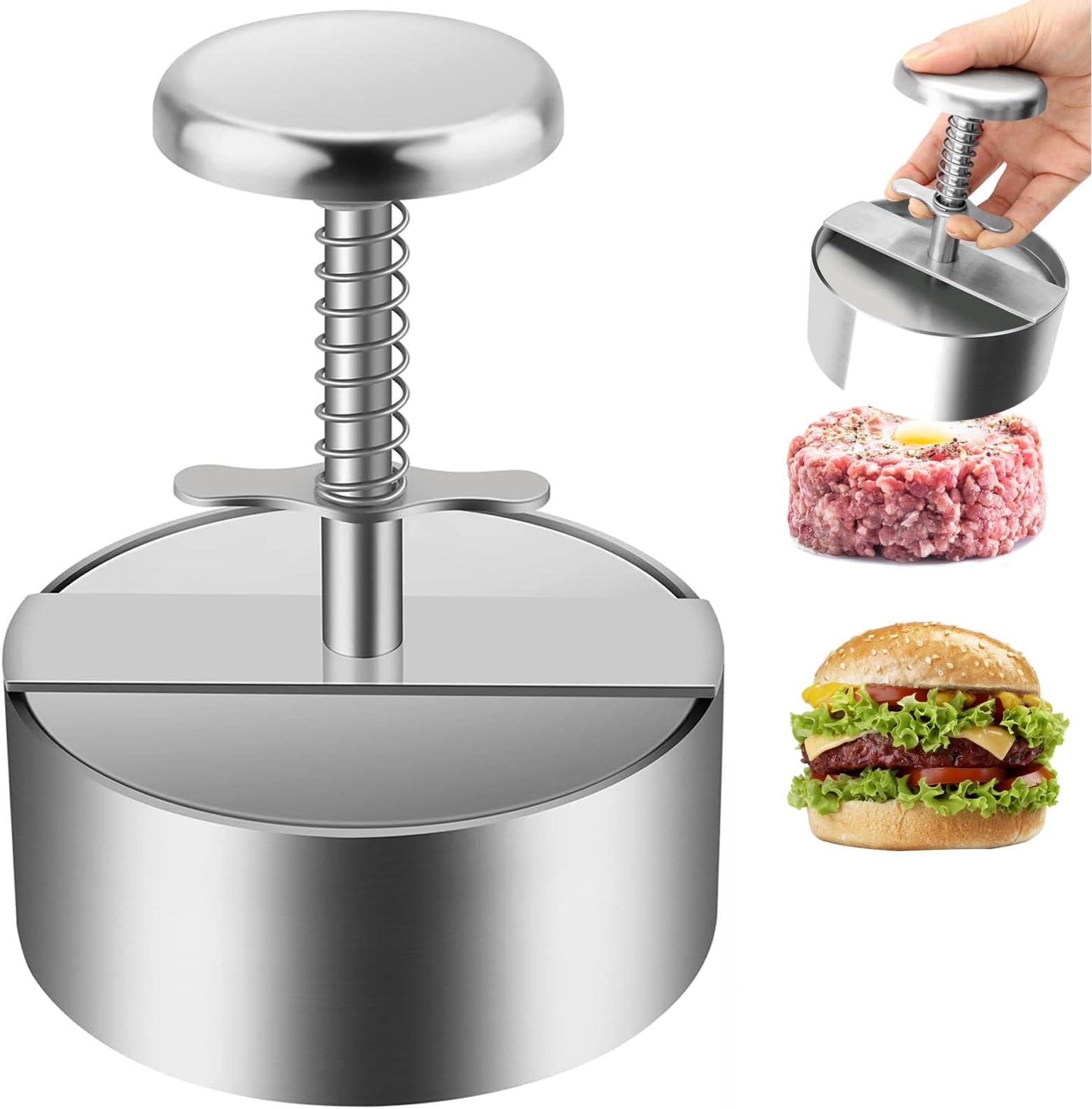 Amazon.com: Shop Square Hamburger Press Patty Maker - Adjustable 1/4lb ...