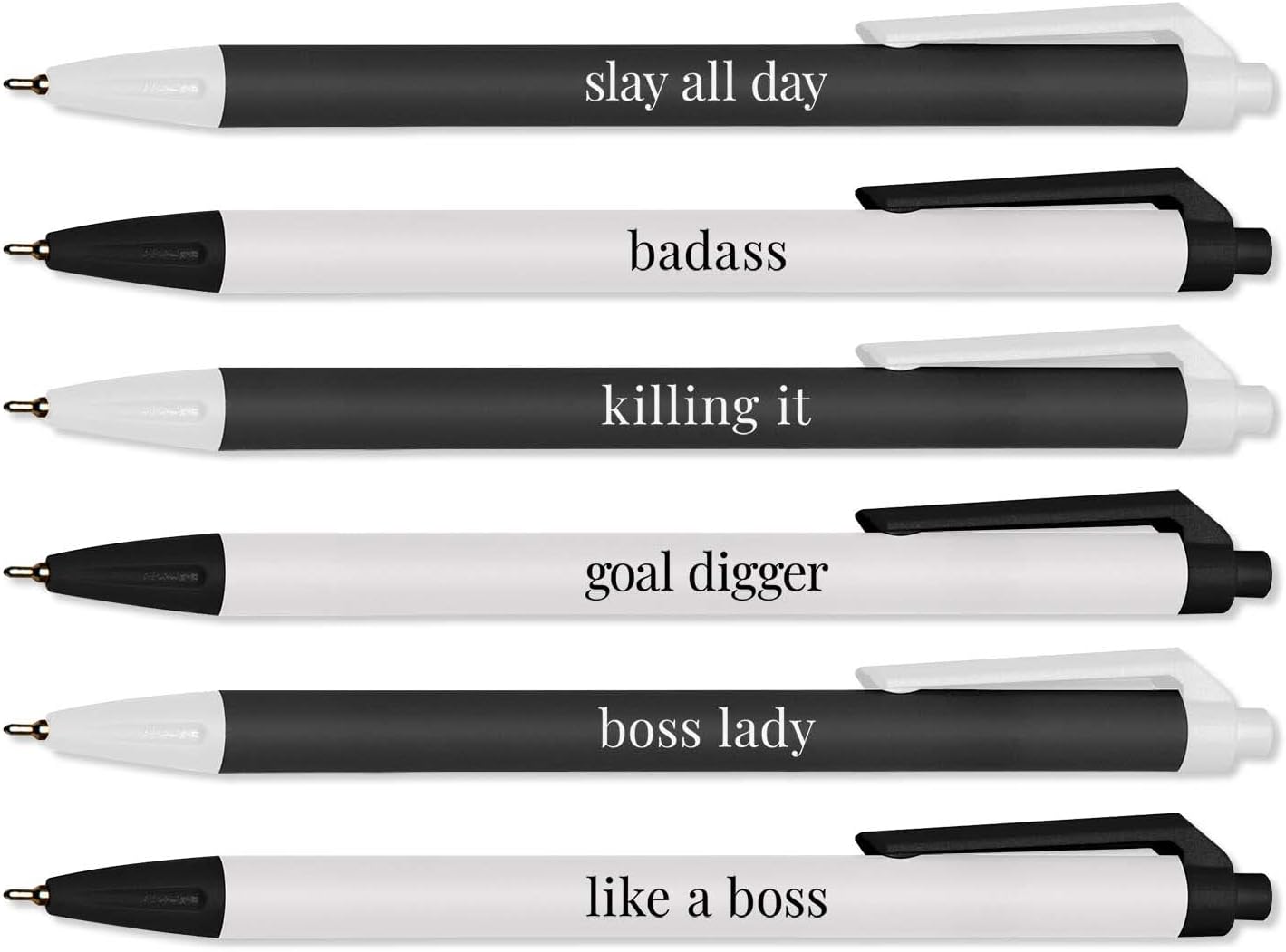 Amazon.com : Snarky Boss Lady Pen Set in Brilliant Multicolor - Set of ...