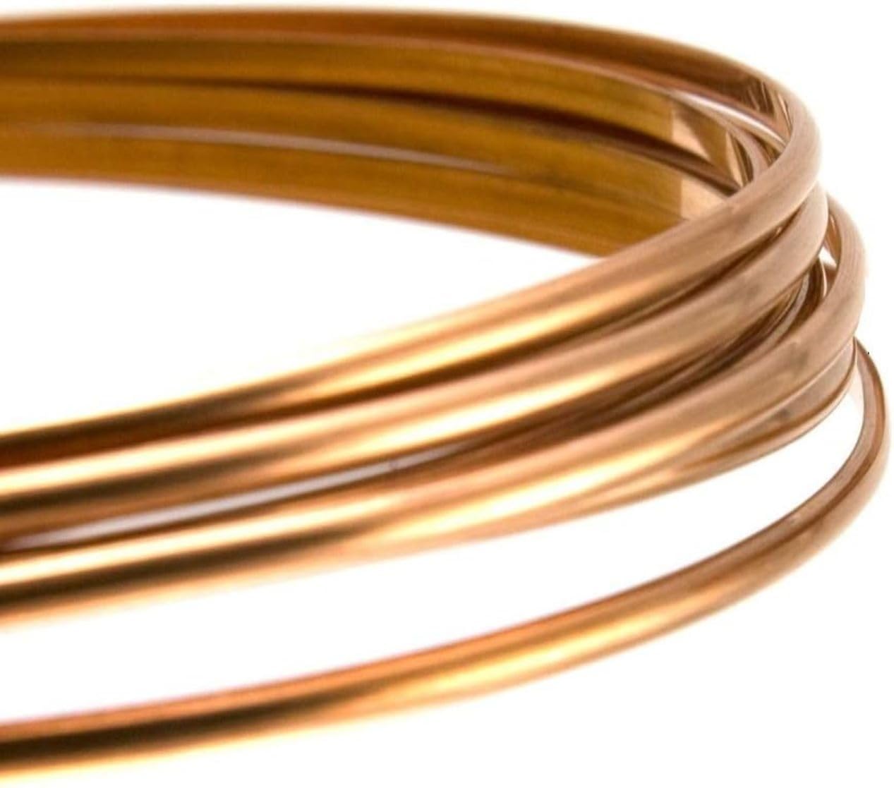 Amazon.com: Uncouted Solid Bare Copper Wire Half Round, Bright, Dead ...