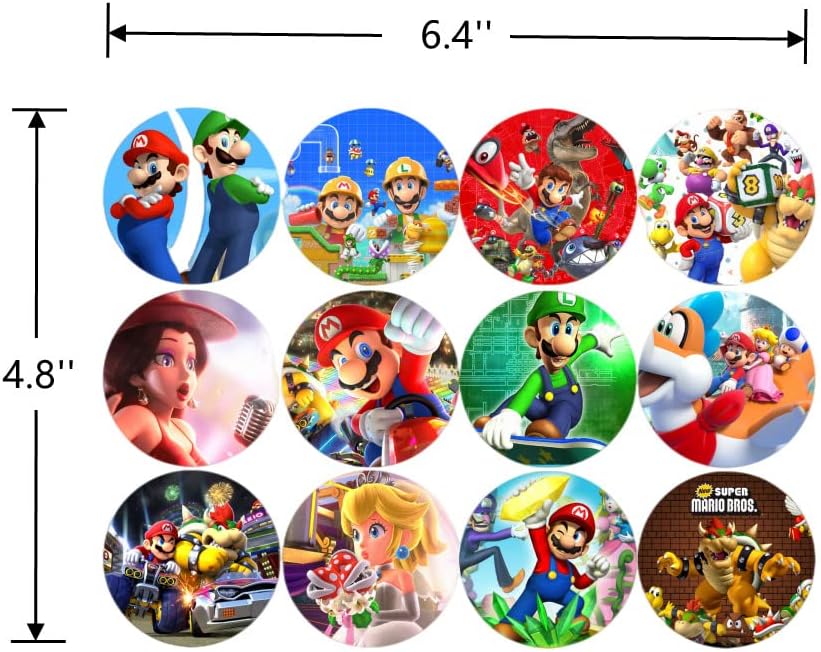 120 Pcs Super Great Mario Stickers Birthday Party Supplies for Kids ...