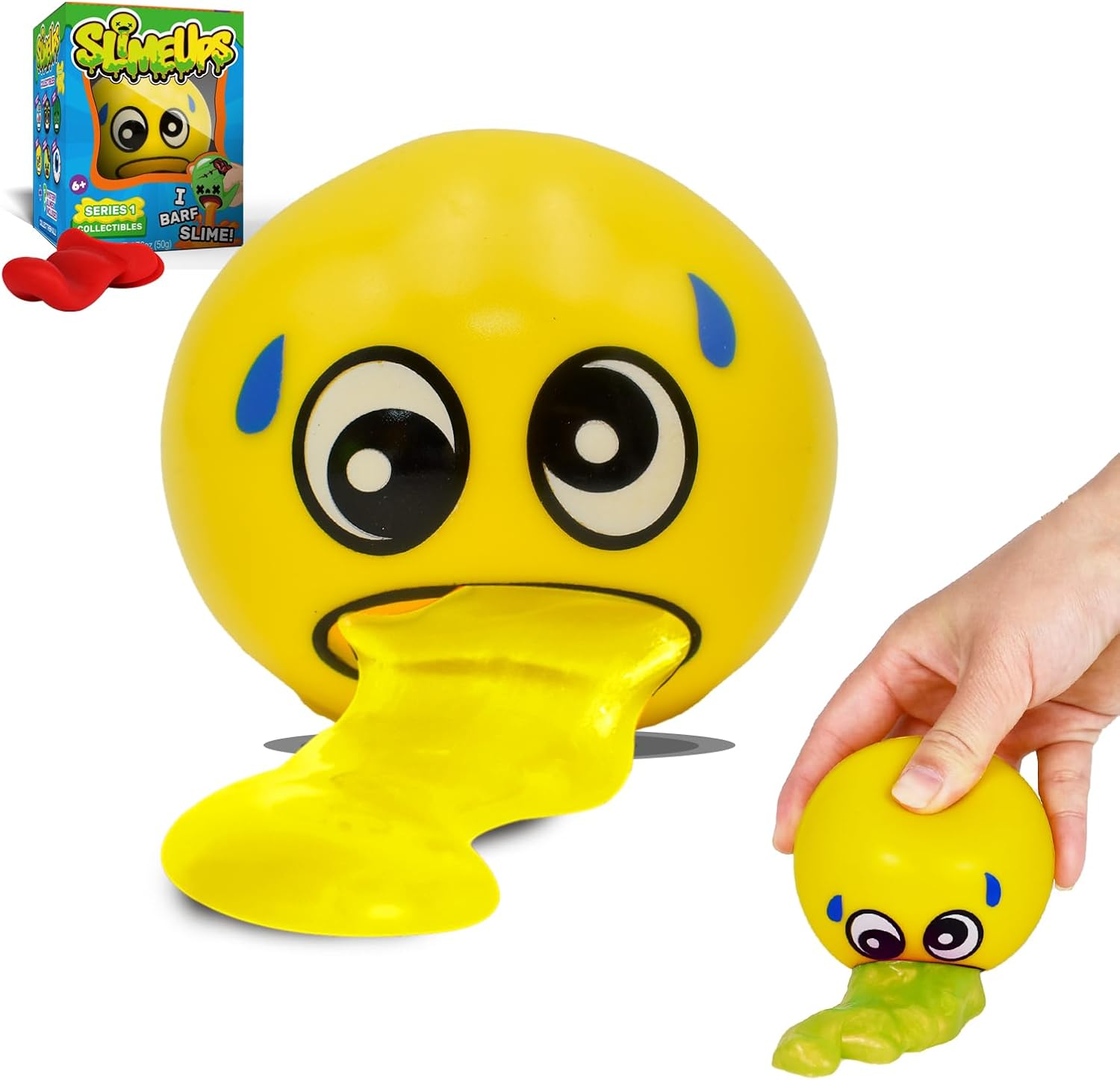 Amazon.com: Slime ups 3.2In Round Expression Stress Ball, Novelty ...