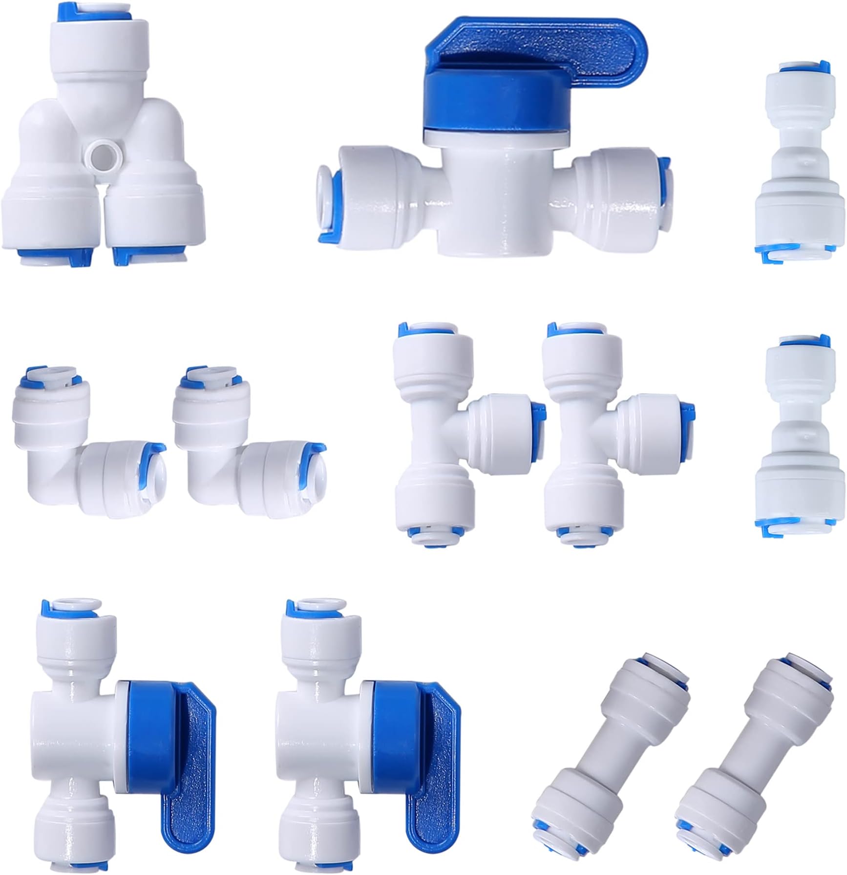 Amazon.com: PureSec 1/4 Water Line Fittings 1/4 Push to Connect ...