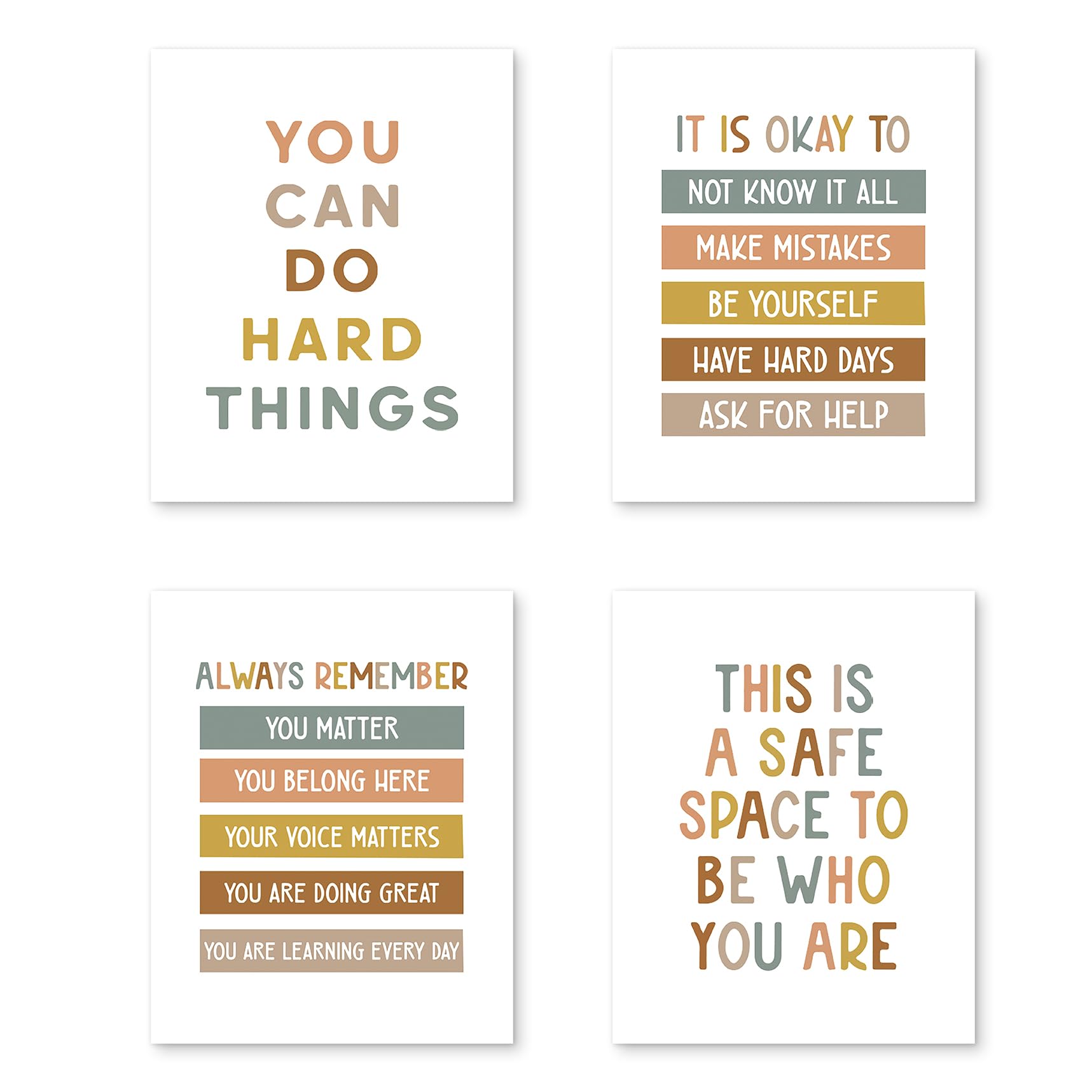 Amazon.com: PUHEI Boho Classroom Wall Art - Mental Health Positive ...