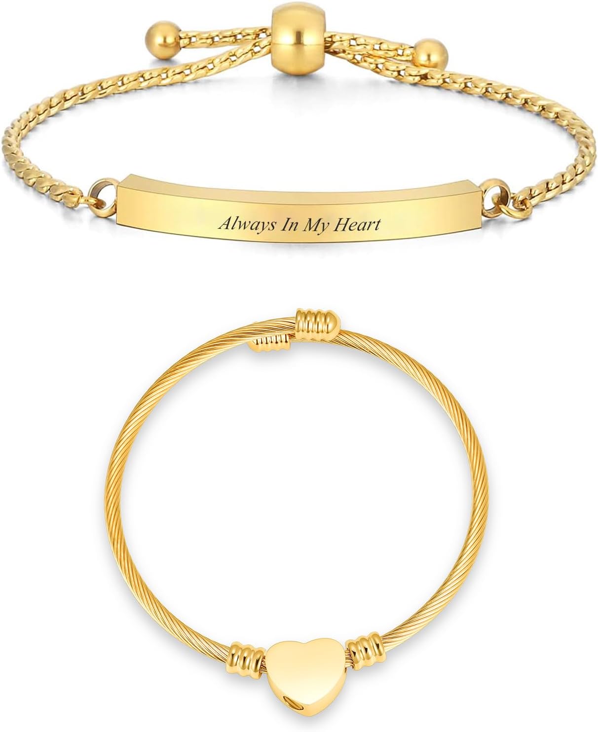 Amazon.com: zeqingjw Heart Cremation Bracelet for Ashes Stainless Steel ...