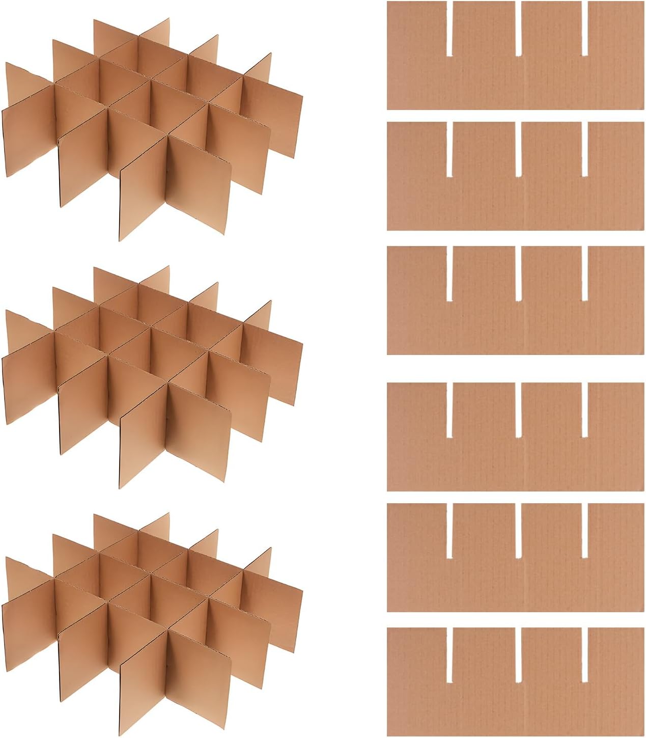 INCREWAY 24 Pcs Cardboard Box Dividers for Moving Glassware Packaging ...