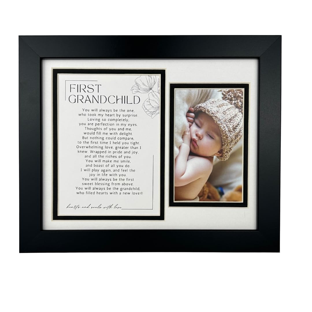 First Grandchild Photo Frame With Poem Gift For First Time | Desertcart ...