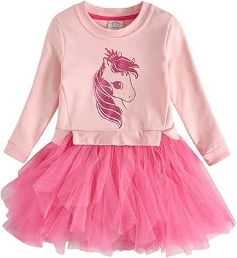 Amazon.com: DXTON Toddler Girls Long Sleeves Winter Party Birthday ...