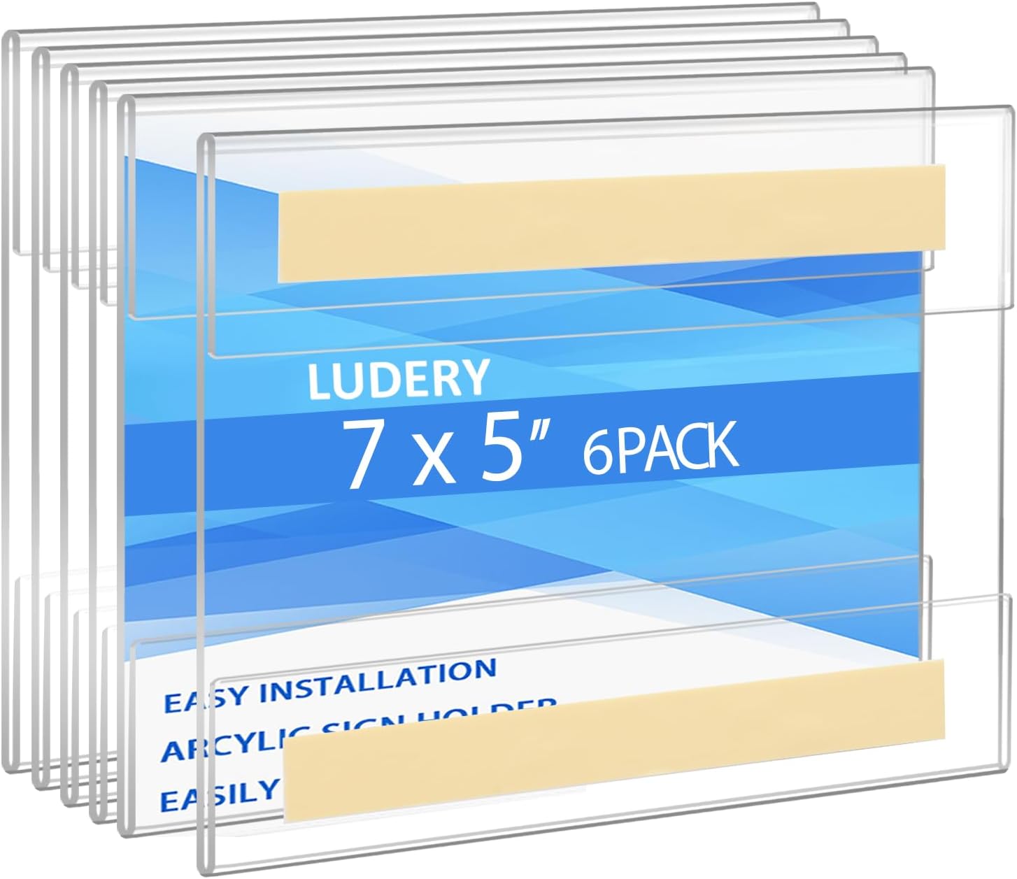 Amazon.com : Ludery Acrylic Sign Holder 5x7 Horizontal, Wall Mount Sign ...