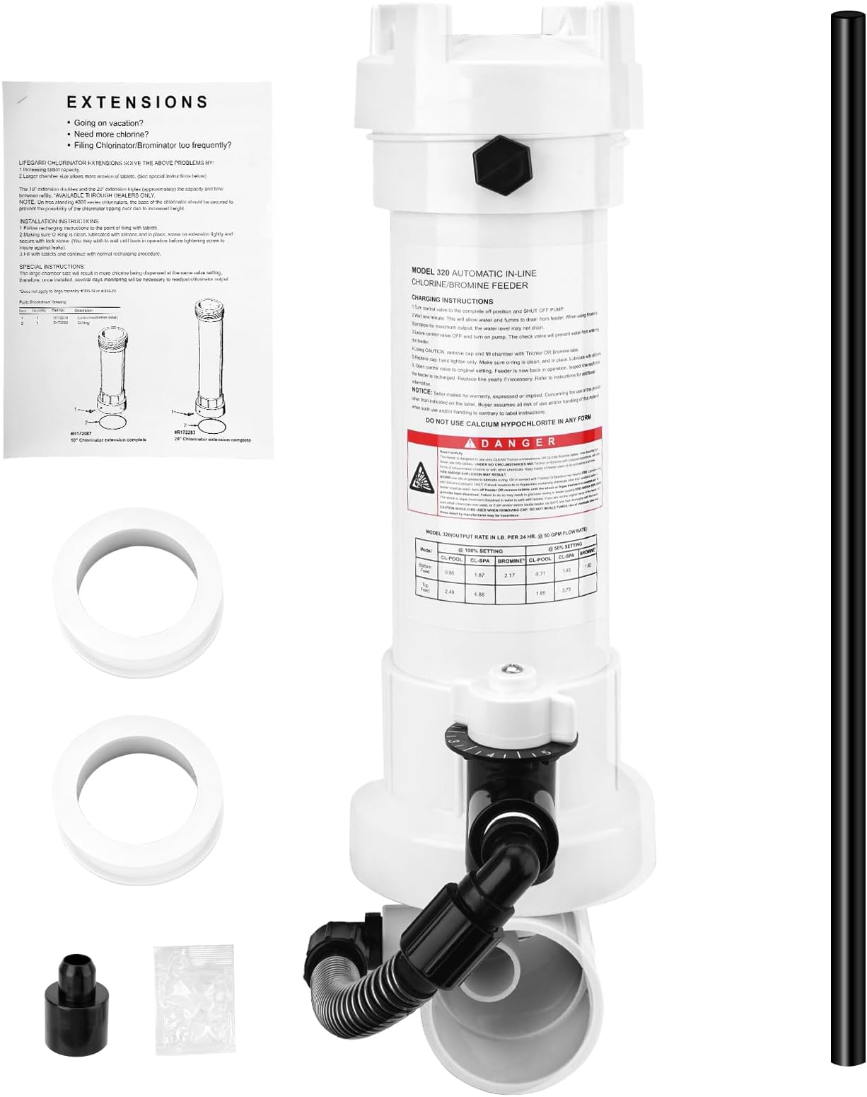 Amazon.com: 2025 Upgrade R171096 320 Automatic in-Line Chlorine/Bromine ...