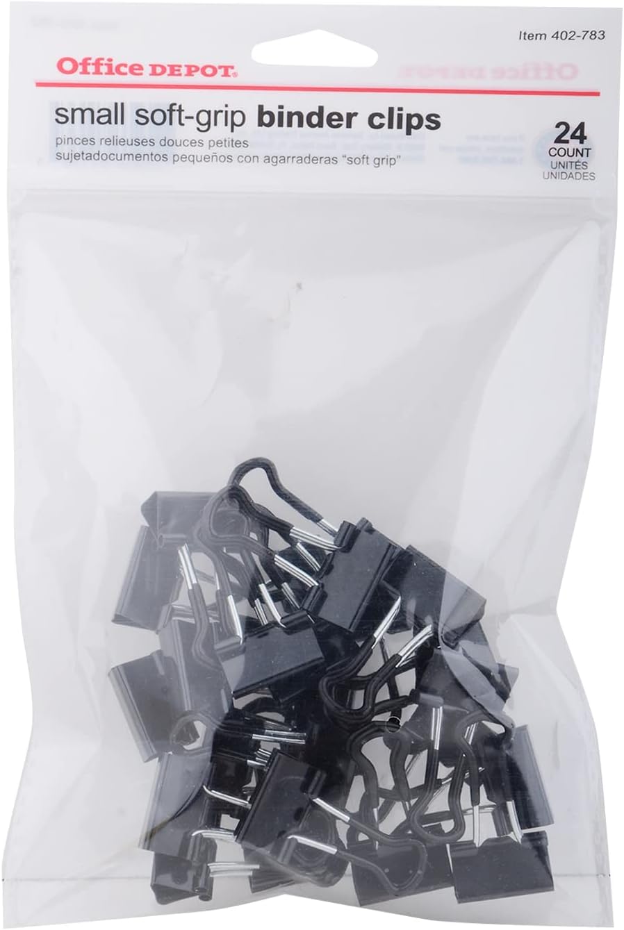 Amazon.com : Office Depot® Brand Binder Clips, Small, 3/4" Wide, 3/8 ...
