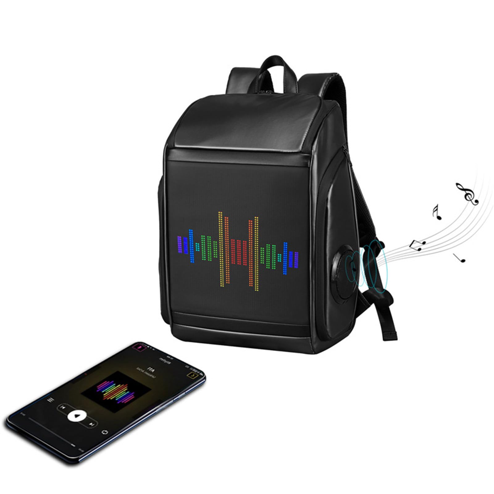 Sac à Dos LED avec Haut-Parleur Bluetooth et Panneau de Logo LED coloré ...