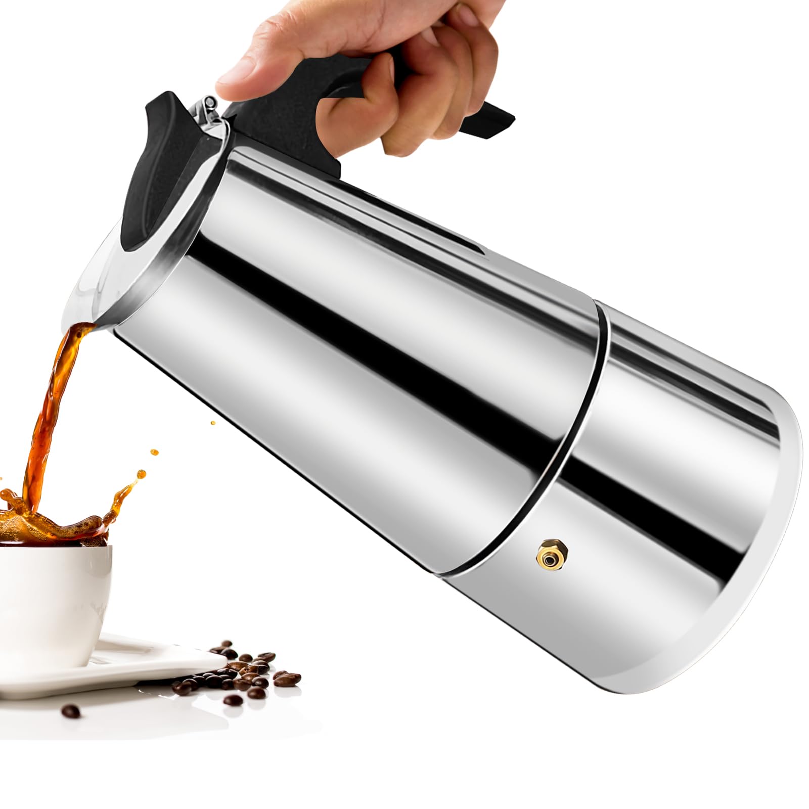 Amazon.com: Vaolvpant 6 Cup Moka Pot Percolator Italian Coffee Maker ...