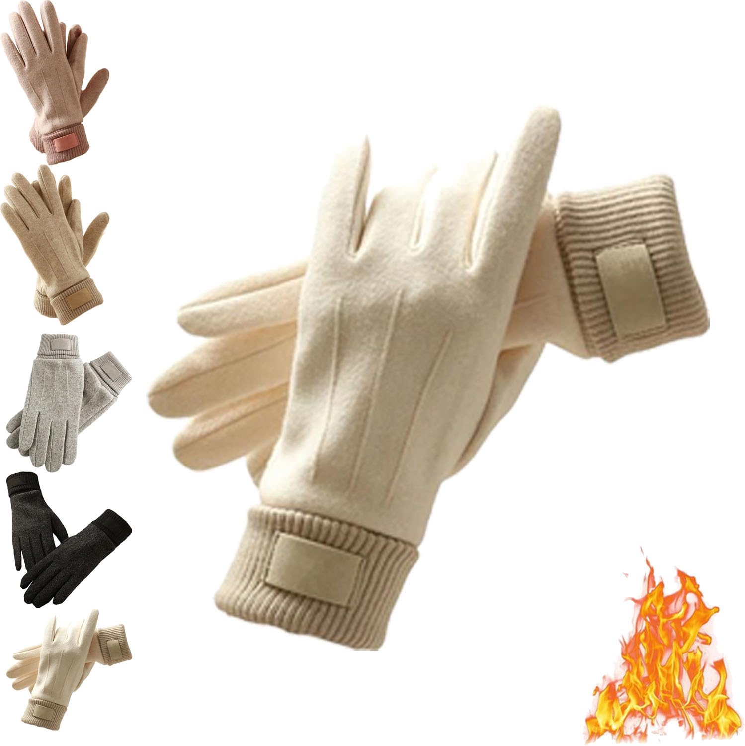 Cashmere Touchscreen Gloves, Cashmere-Wool Touchscreen Gloves, Women's ...