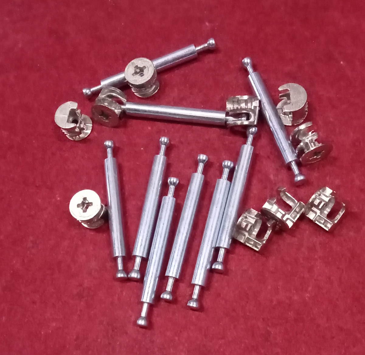 Double End Head Rod Connection Cam Fittings Furniture (10 Set) : Amazon ...