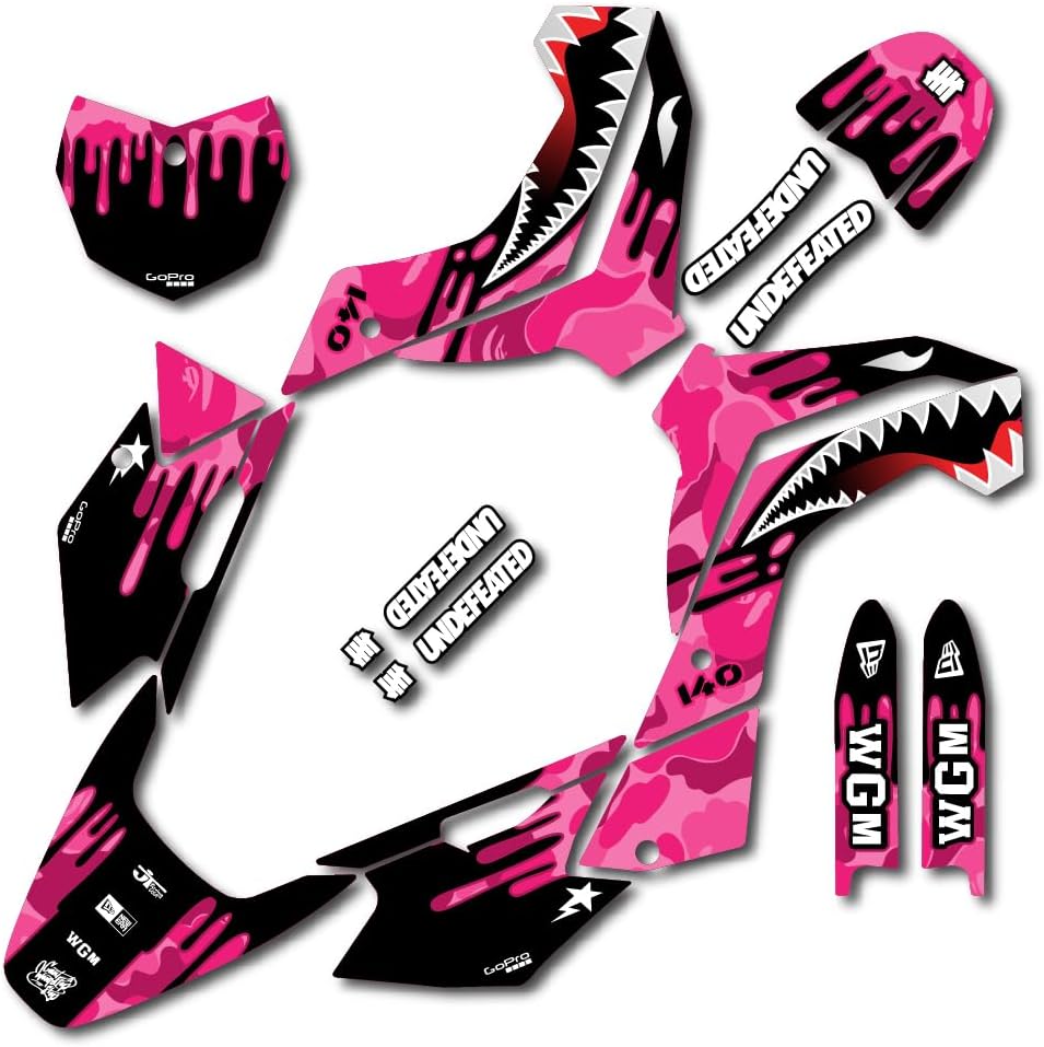 Amazon.com: Pink Savage Racing Graphics fits Kawasaki 19-21 KLX140 KLX ...