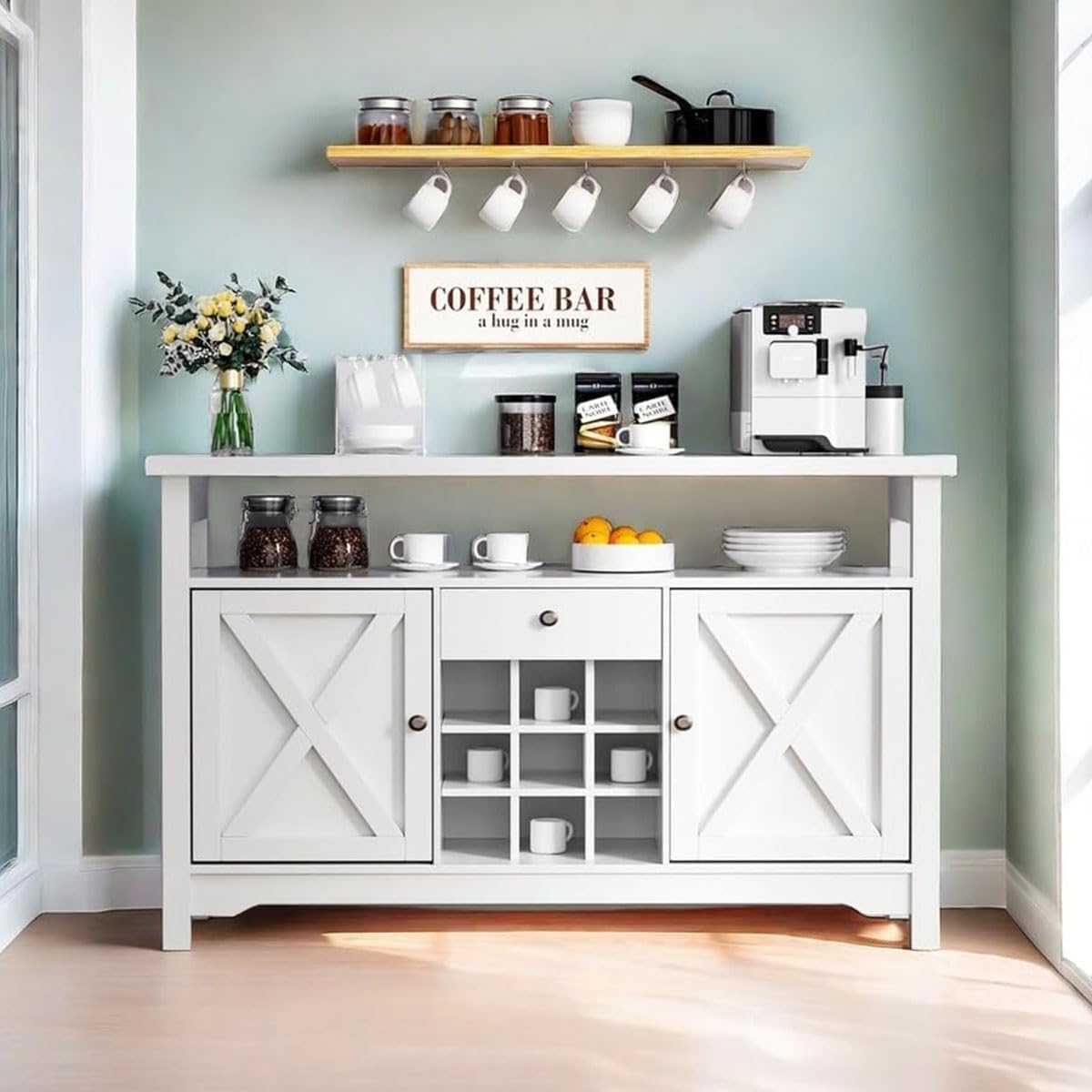 Amazon.com - Melidee Farmhouse Sideboard Buffet Cabinet with Storage ...