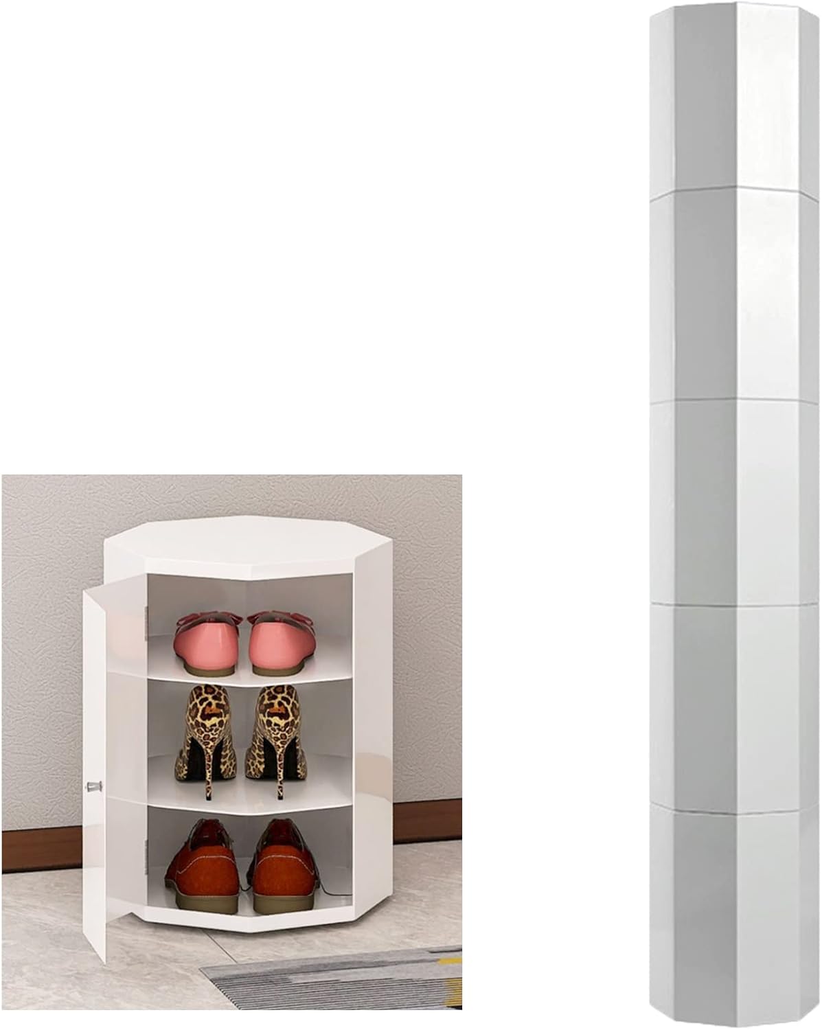 Shoes Organizer Cabinet,Rotating Shoe Rack Tower,Shoe Cabinet For ...