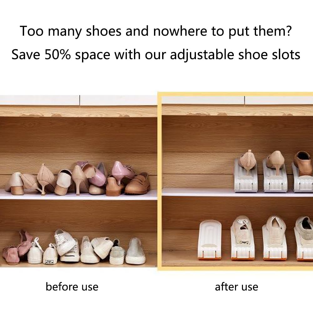 Shoe Slots Double Shoes Rack Organizer Home Storage Shoes Stackers ...