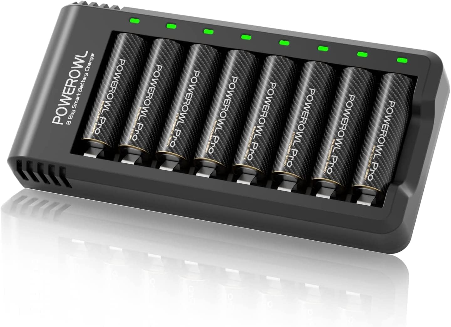 Batterie Ricaricabili AA Pro, Powerowl 8 Pezzi 2800 mAh Batterie 1,2V ...