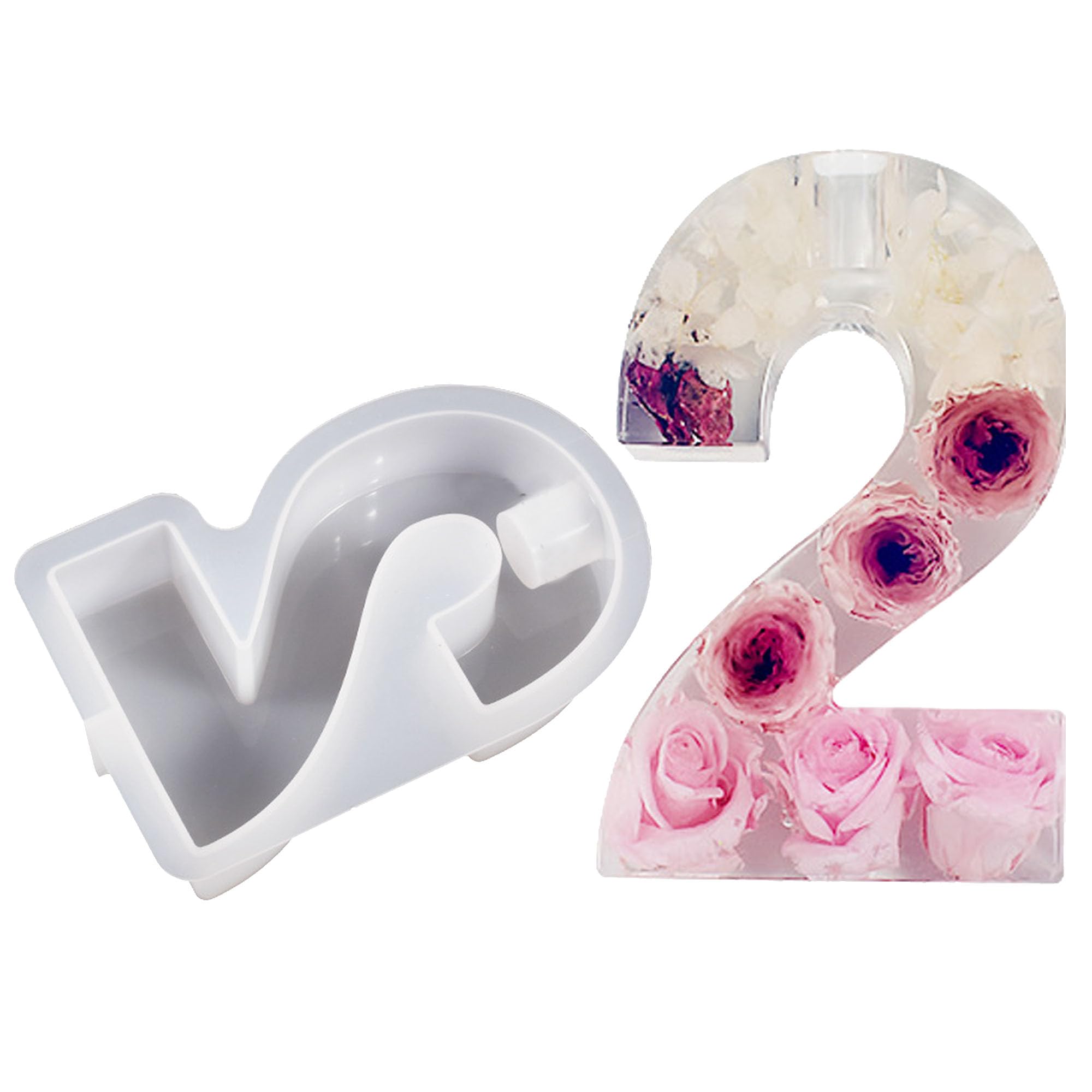 Amazon.com: Attuslla Large Number Resin Mold Arabic Alphabet Mold ...