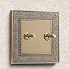 MUNANI 4 Gang 2 Way Smart Retro Wall Switch, Brass Lever, 220V 10A, EU ...
