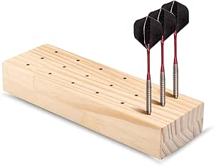 jiawaggag Darts Holder Wooden for 18 Darts Storage for Wall Darts ...