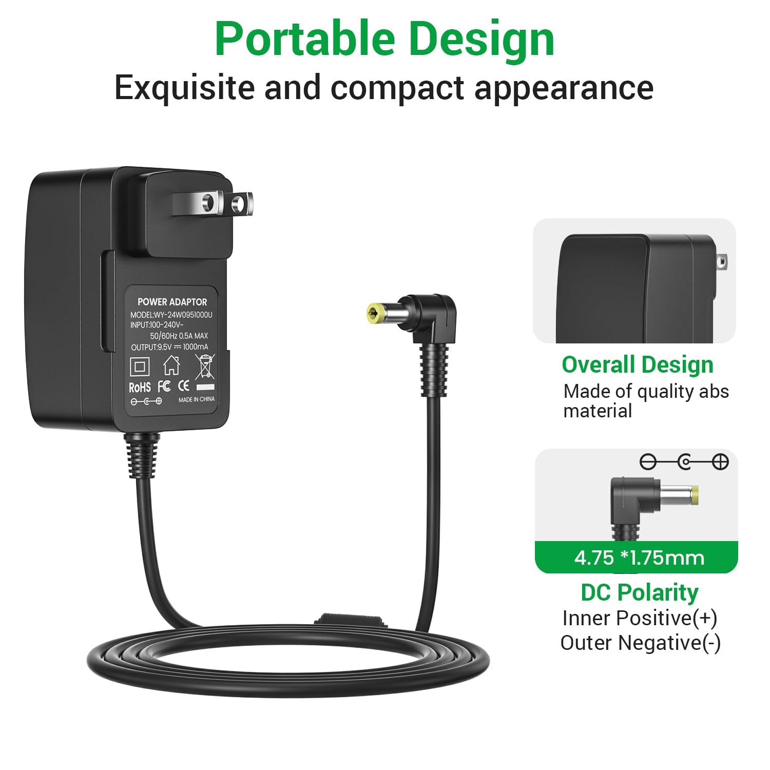 Snapklik.com : DC 9.5V For Casio Keyboard Power Adapter - Compatible