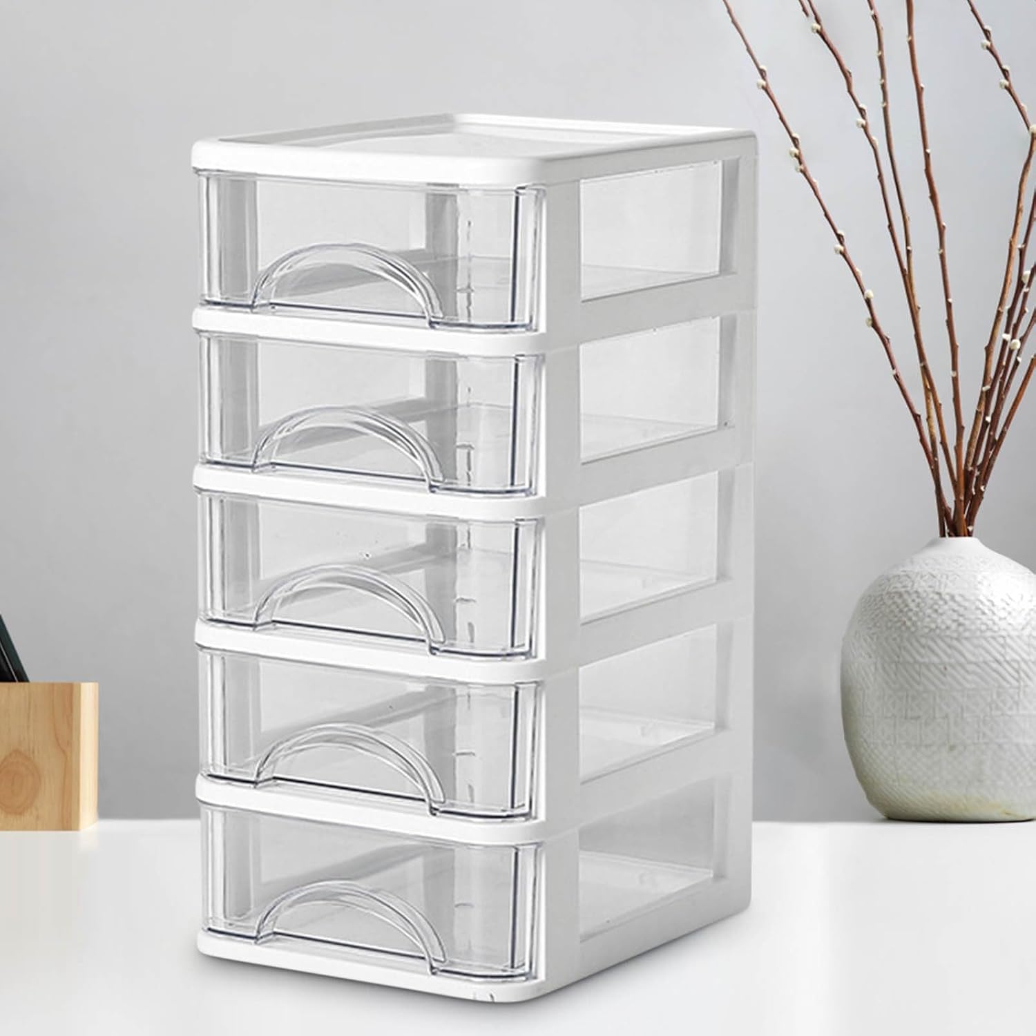 Amazon.com: Plastic Multipurpose Small Drawer Desktop Storage ...