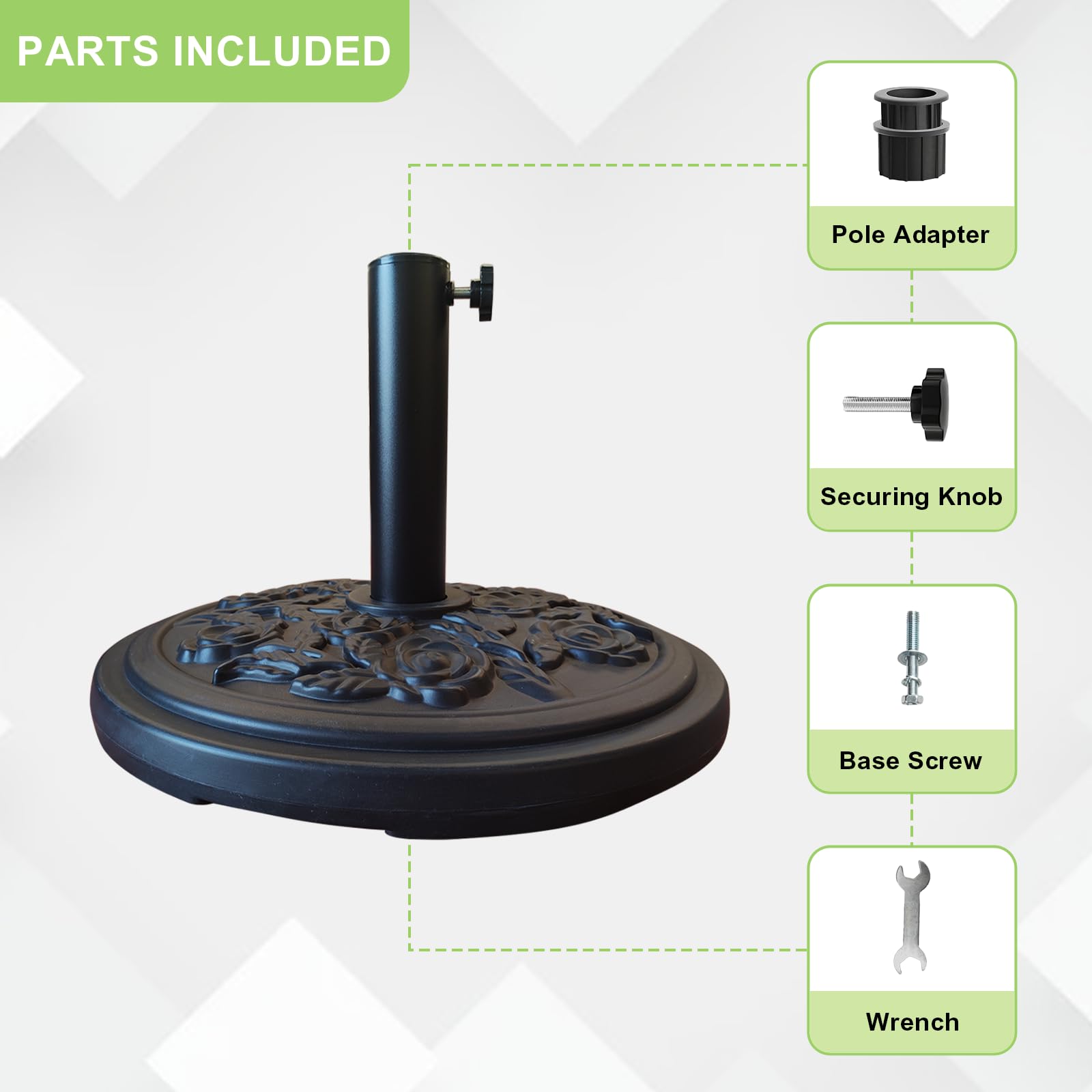 Snapklik.com : T&Jero Round Heavy Duty Patio Market Table Umbrella Base ...