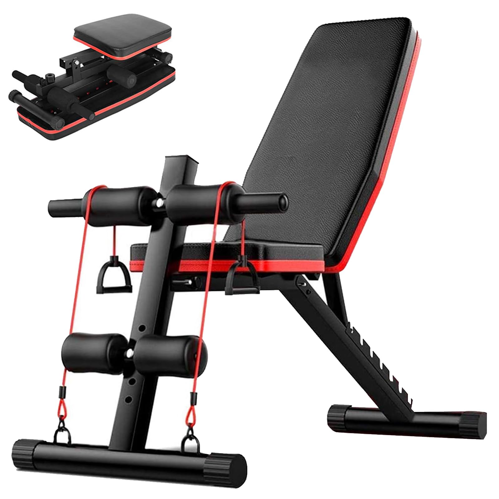 Banco de Pesas Ajustable,5 en 1 Banco De Pesas Plegable y ...