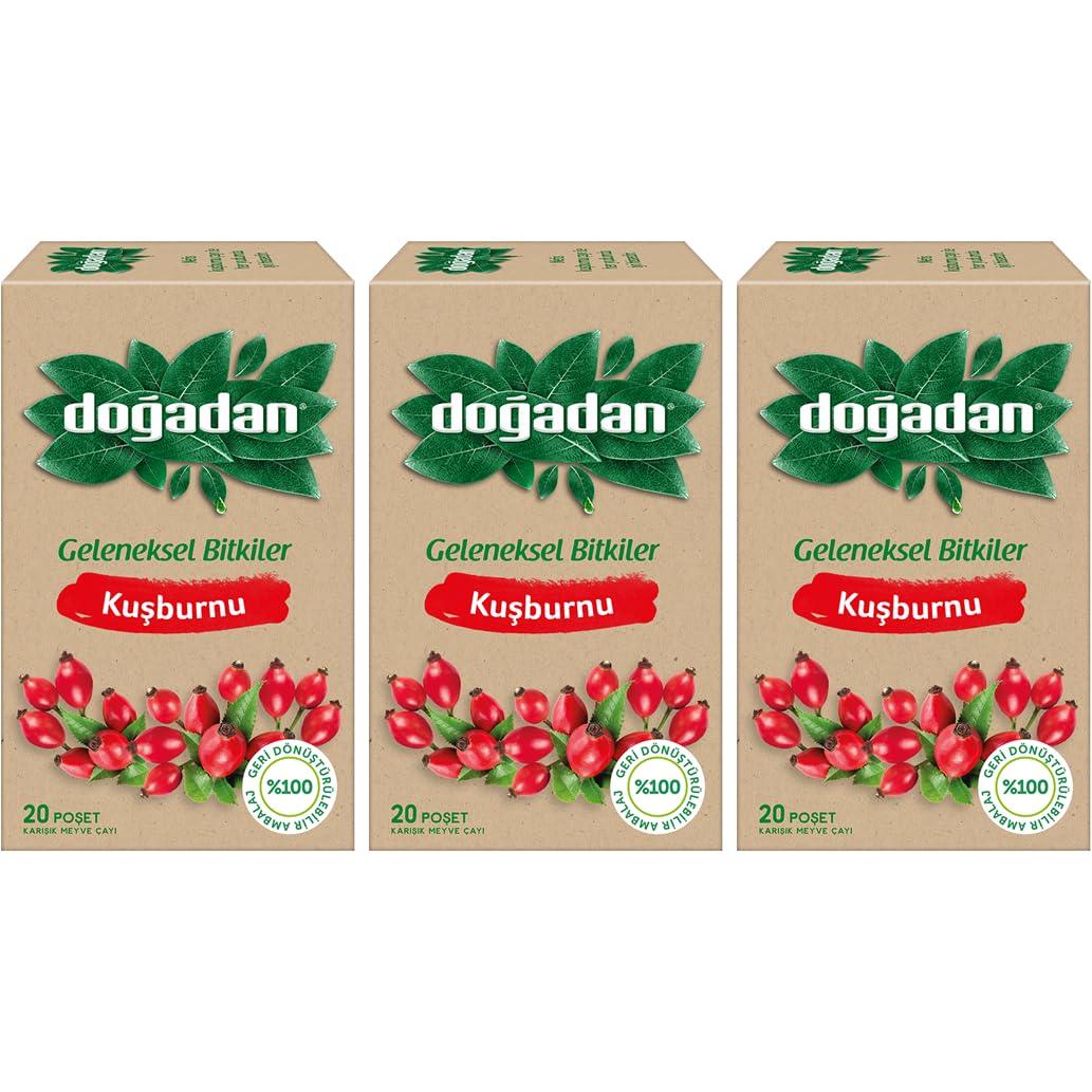 Amazon.com : Dogadan Rosehip Tea (Pack of 3) : Herbal Teas : Grocery ...