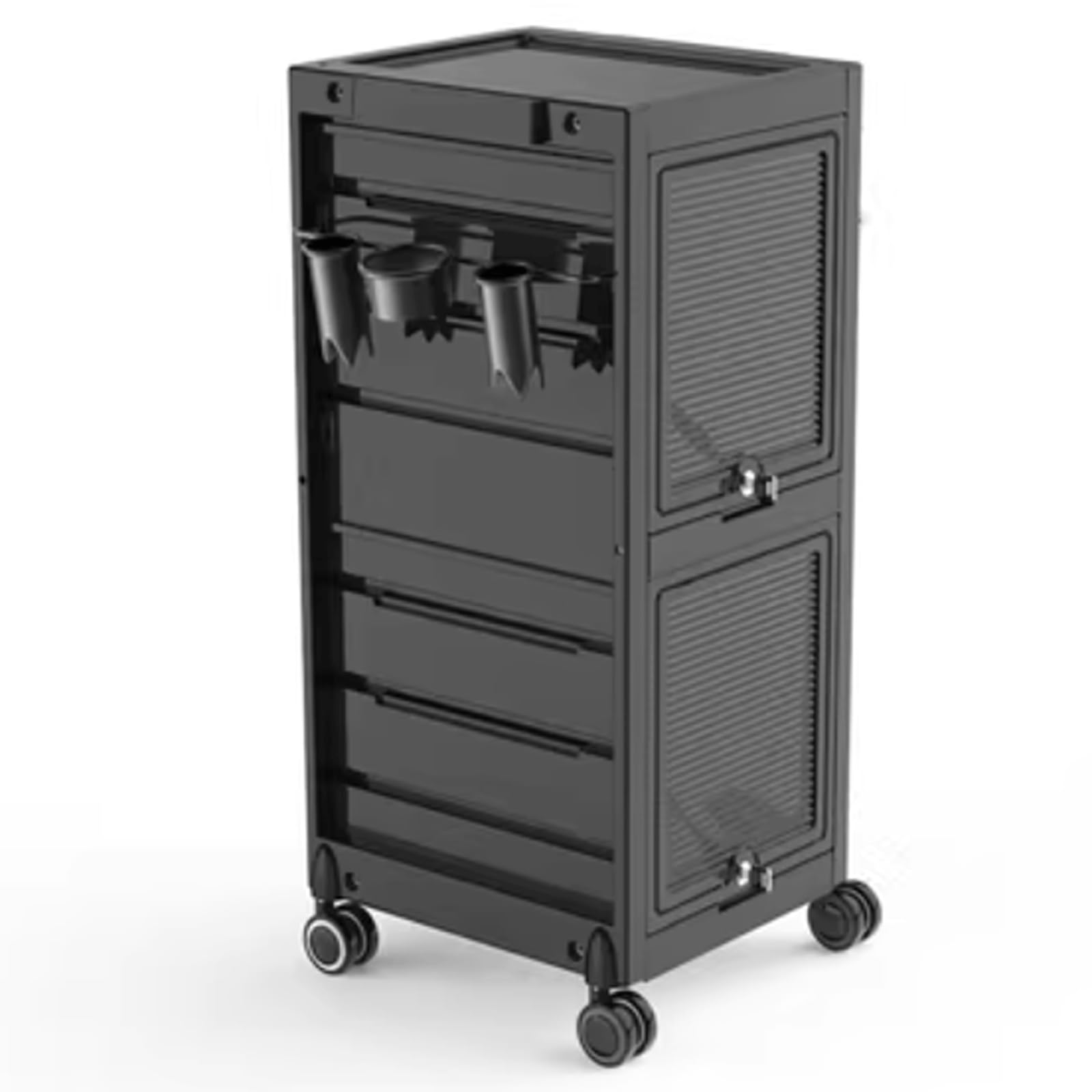 Hairdressing Lockable Tool Cart Salon Rolling Trolley Cart Salon Tray ...