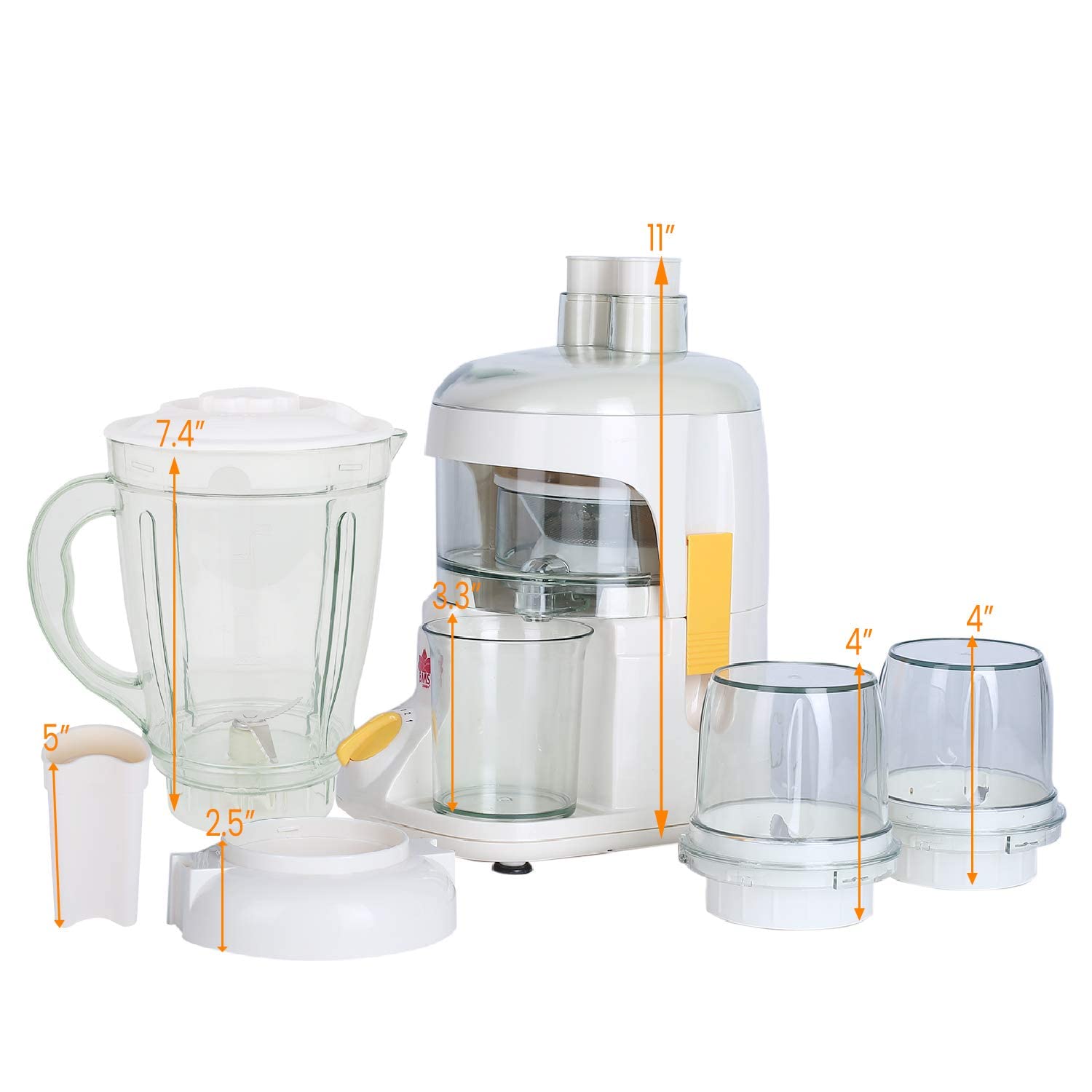 Buy Hometronics 500-Watt Multifunction 3 Jar Juicer Mixer Grinder with ...