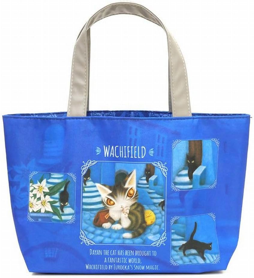 Amazon | [わちふぃーるど] 猫のダヤン ダヤン リバーシブル 取り外し可能な保冷ポーチ付き 抗菌2WAYバッグ 青い街 | わちふぃーるど(Wachifield) | ポーチ