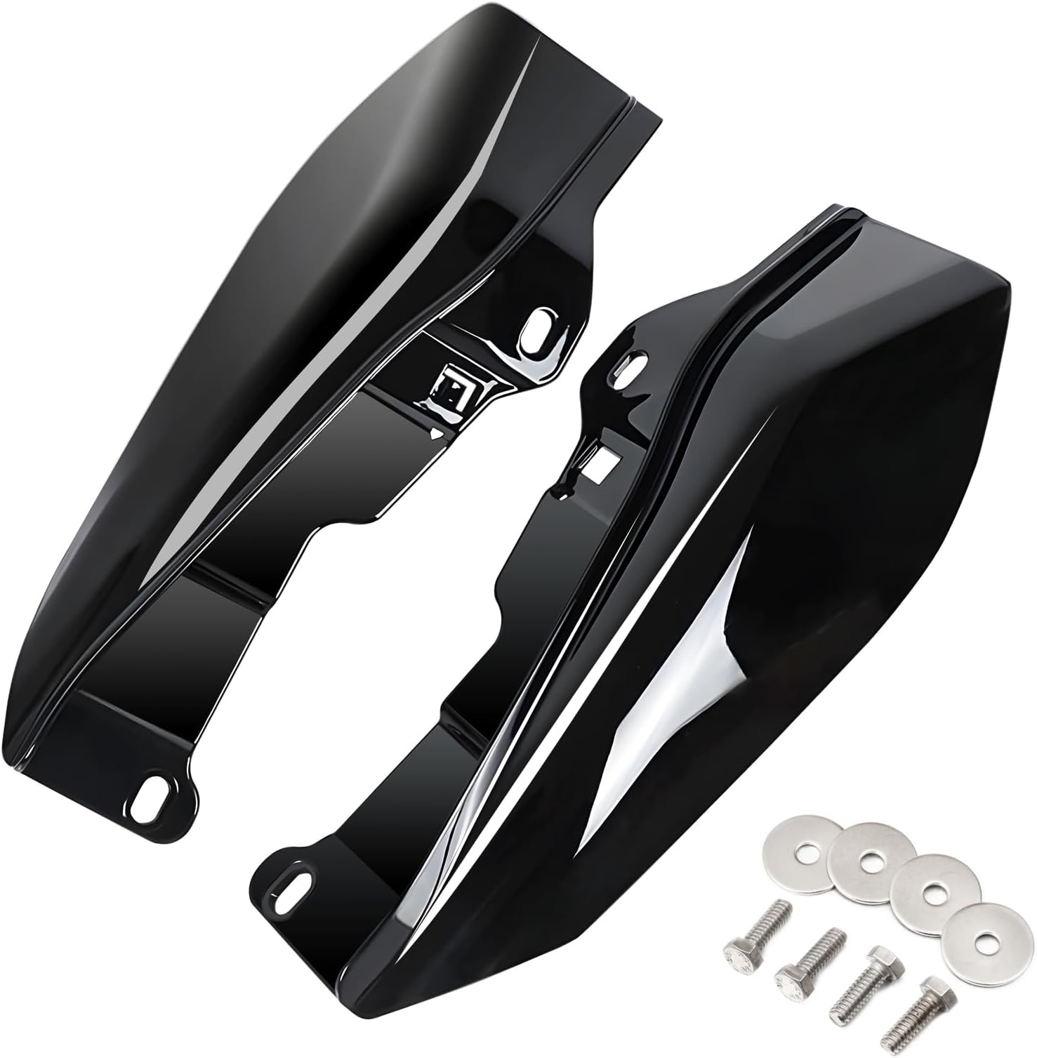 Amazon.com: ANONEMOTO Glossy Black Mid Frame Air Deflector, Heat Shield ...