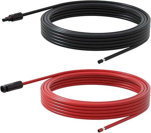 Amazon.com: ECO-WORTHY 20FT 10AWG Solar Panel Extension Cable with ...