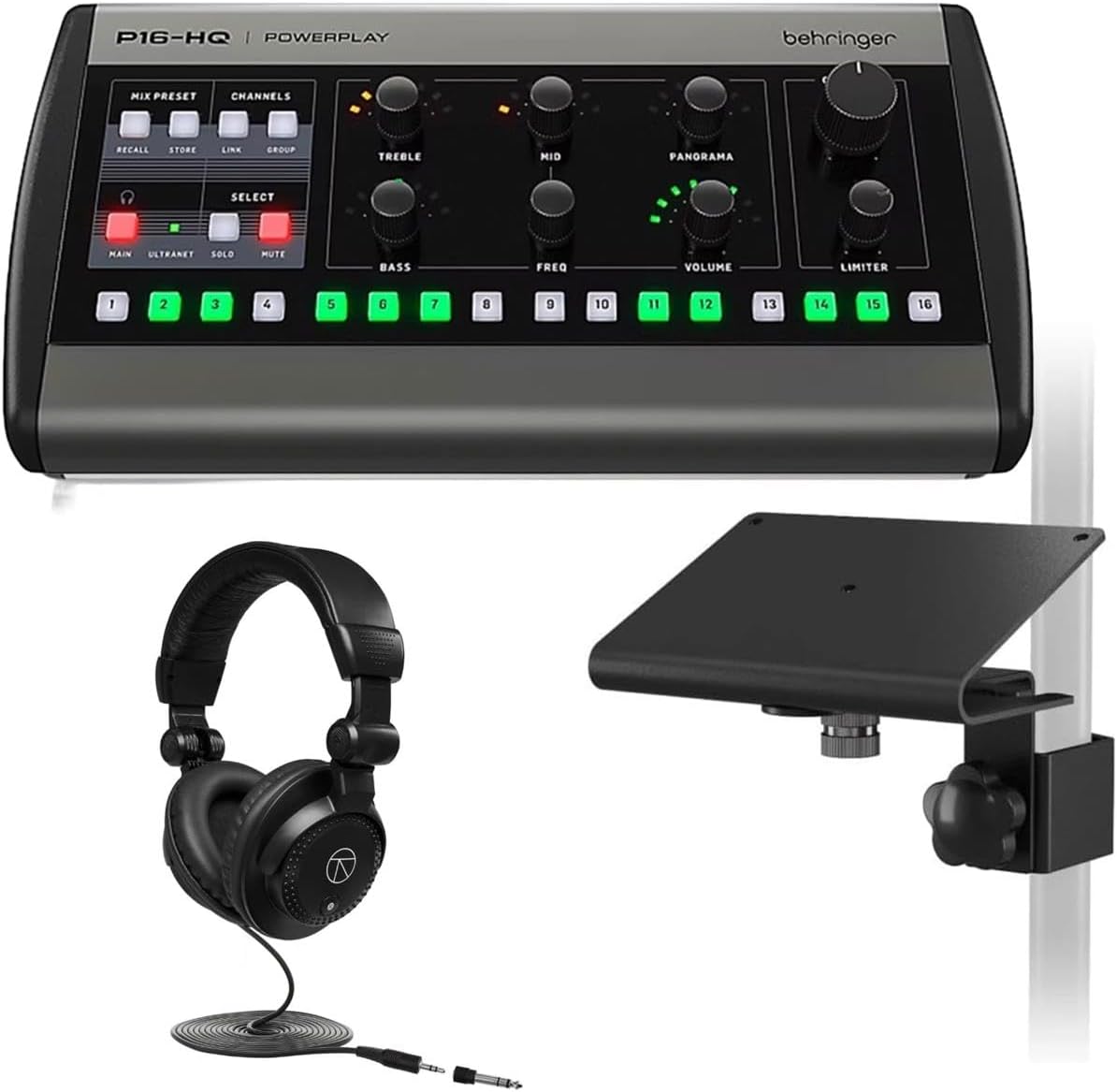 Amazon.com: Behringer Powerplay P16-M 16-Channel Digital Personal Mixer ...