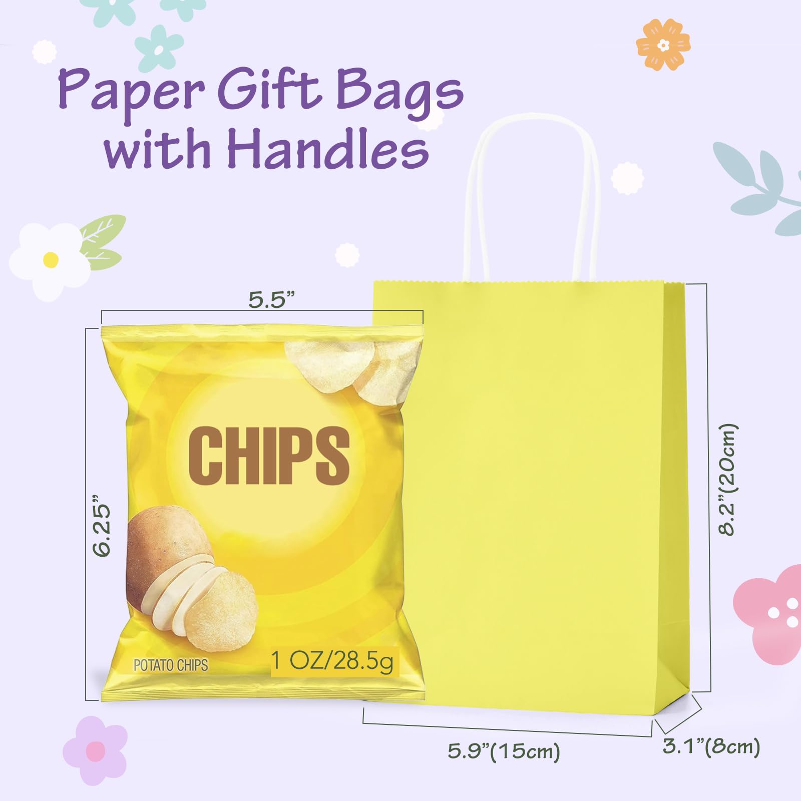 Snapklik.com : MESHA Small Gift Bags 36 Pcs 5.9X3.1X8.2 Paper Bags
