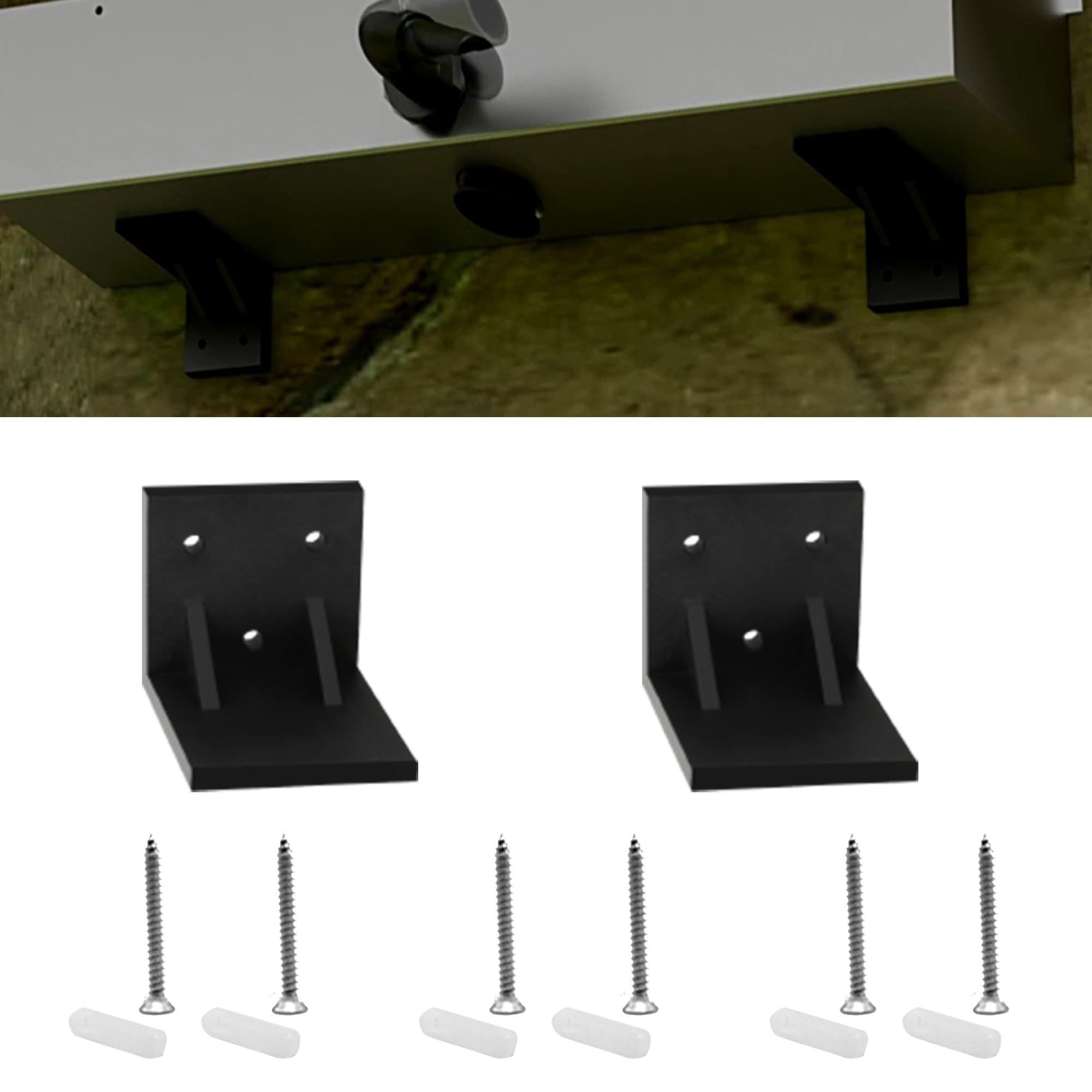 Amazon.com: LONGRUNNEW Heavy Duty Shelf Brackets, Waterfall Support ...