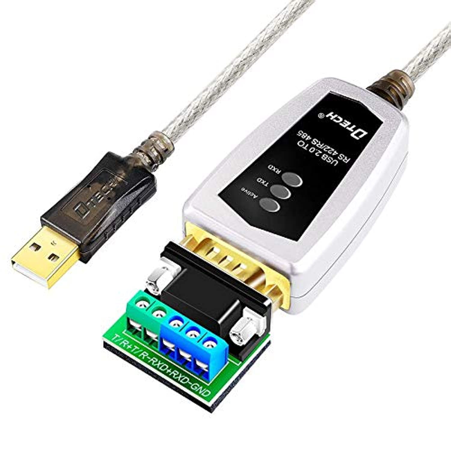 DTech 5 Position USB to RS422, RS485 Serial Port Adapter Cable with ...
